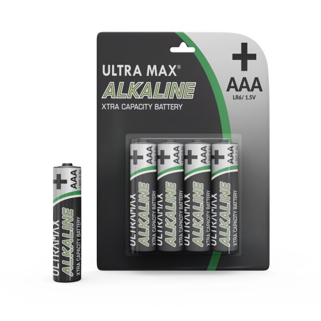 4 x AAA Ultra Max Alkaline Batteries | JML