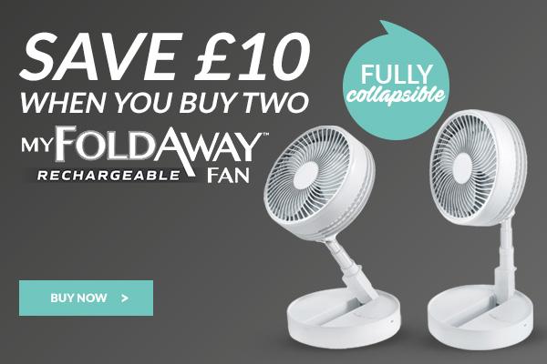 JML| My Foldaway Fan - Portable, collapsible, freestanding personal fan